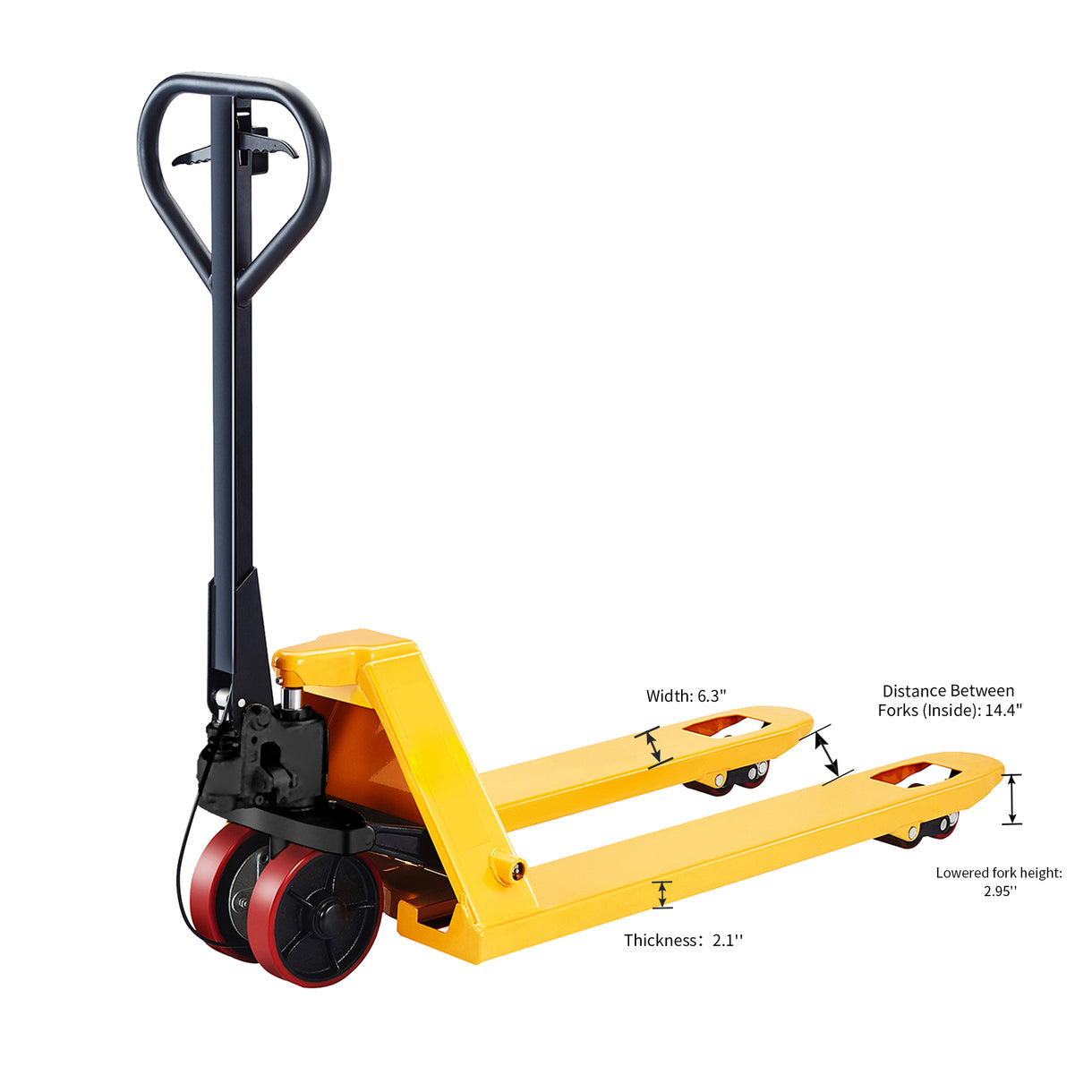 Manual Pallet Jack Truck with Brake System - 5500lbs. Cap. 48"Lx27"W F ...