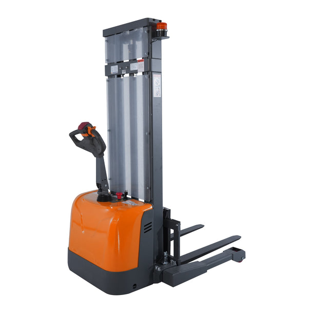 Full Electric Walkie Stacker 3300lbs Cap. Straddle Legs.130" – Tory Carrier